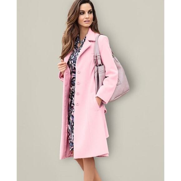 VENUS | Jackets & Coats | Venus Pink Ruffled Back Coat And Jacket Nwot ...